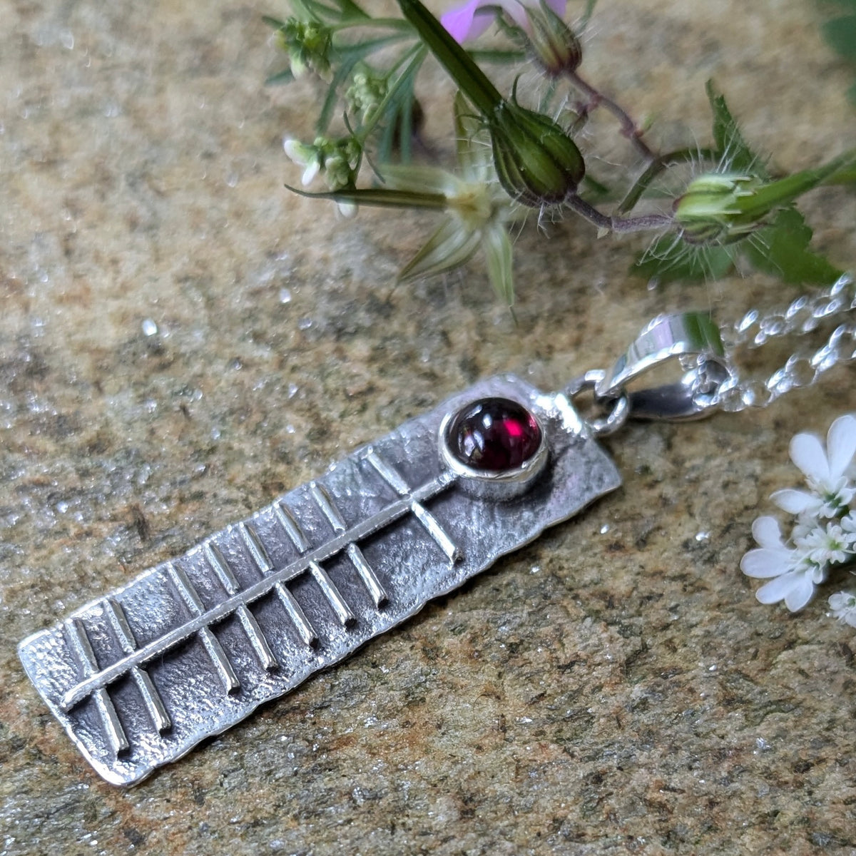 Grá Love Ogham Script Pendant – bansheesilver.com